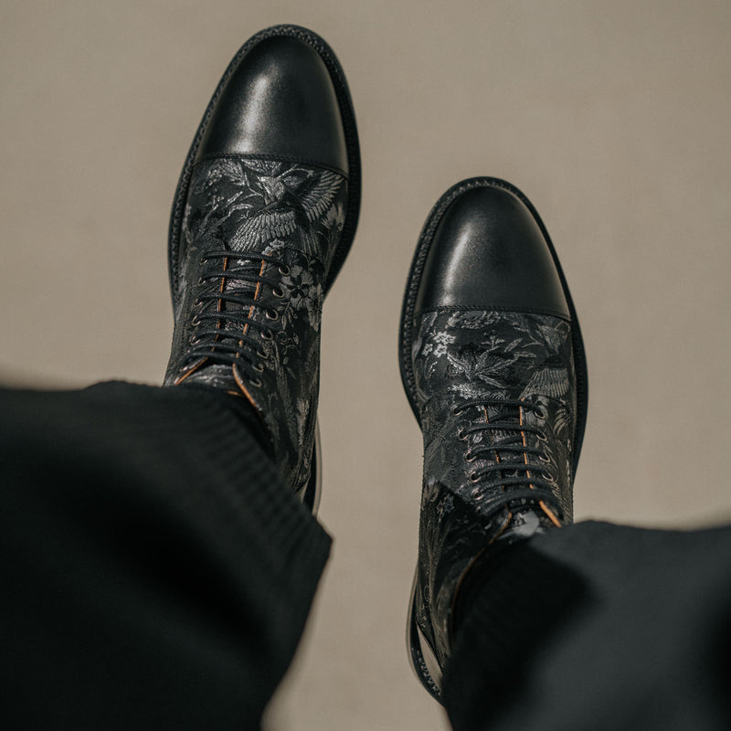 The Jack Boot in Dark Sky - Floral Boots | TAFT