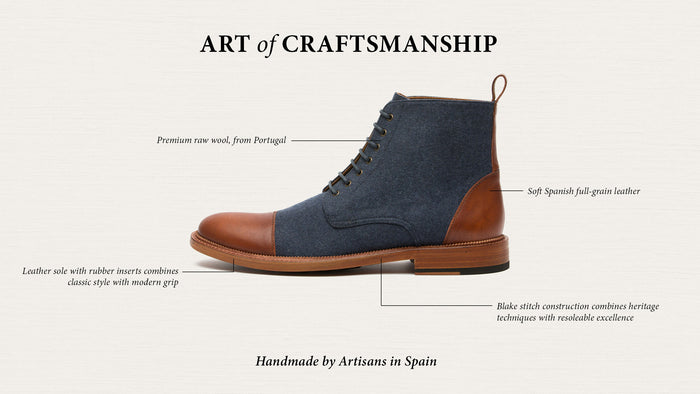 The Jack Boot in Navy - Ankle Boots | TAFT
