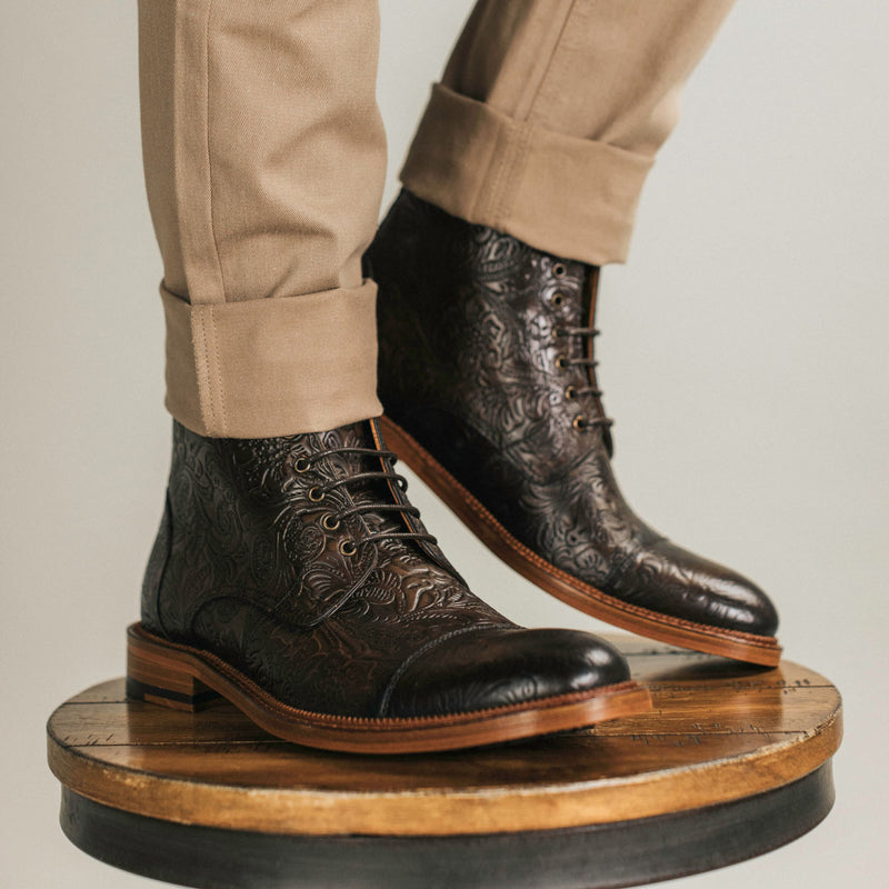 The Rome Boot in Marron Viejo - Dark Brown Leather Boots | TAFT