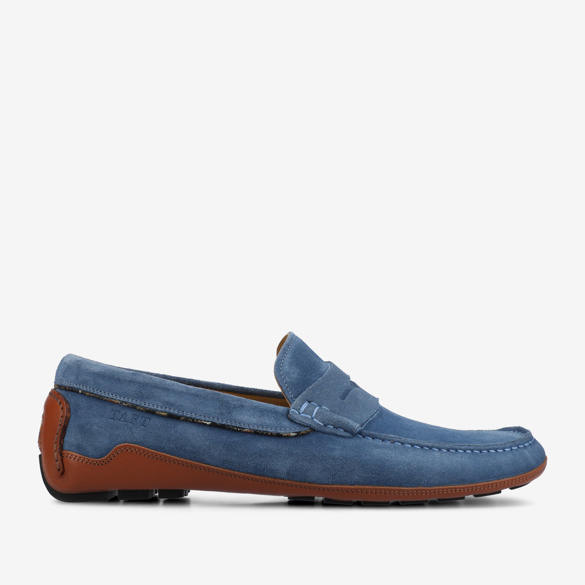 The Luke Driver Moc | Men's Slip On in Blue Suede