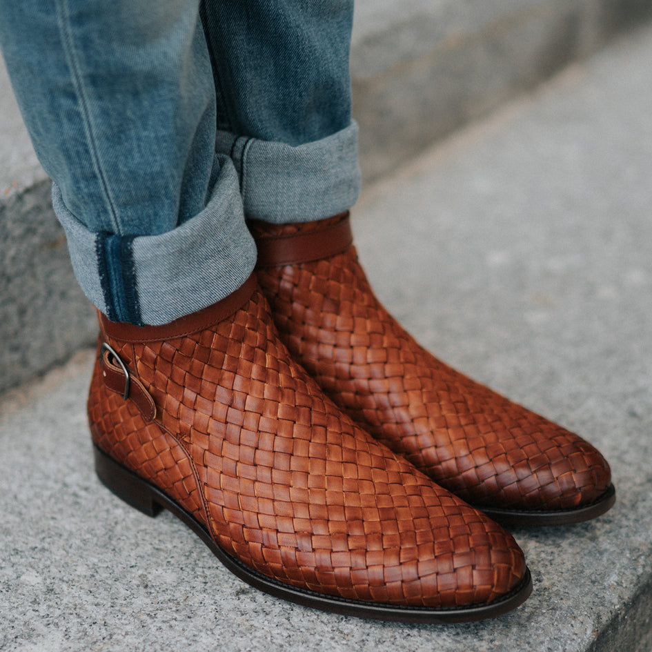 The Dylan Boot - Woven Leather Boot | TAFT