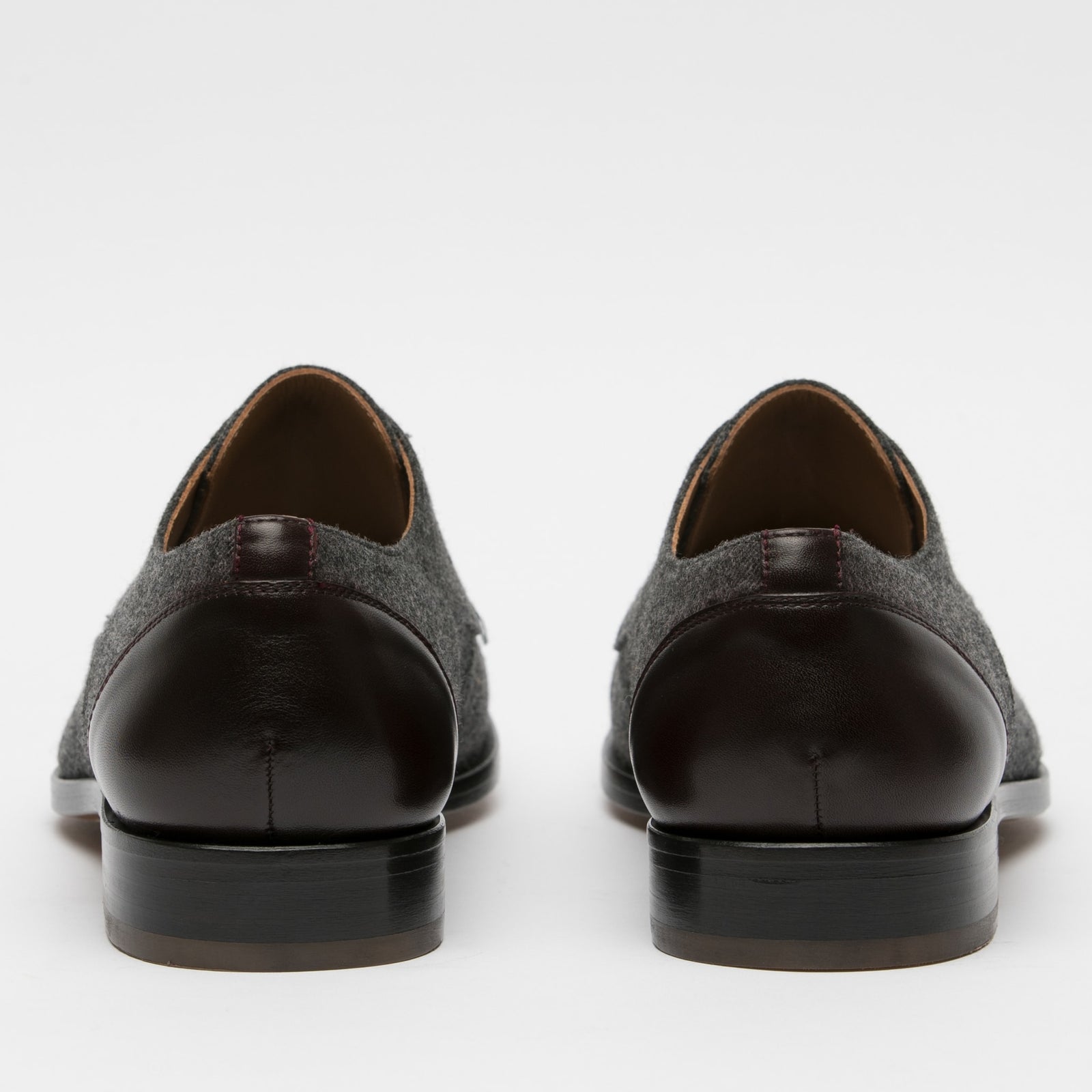 The Jack Shoe in Grey/Oxblood Leather | TAFT